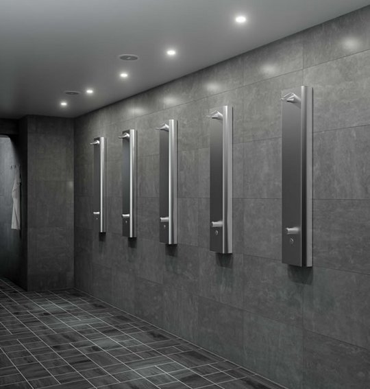 LINUS Inox – premium exposed shower panels | SCHELL