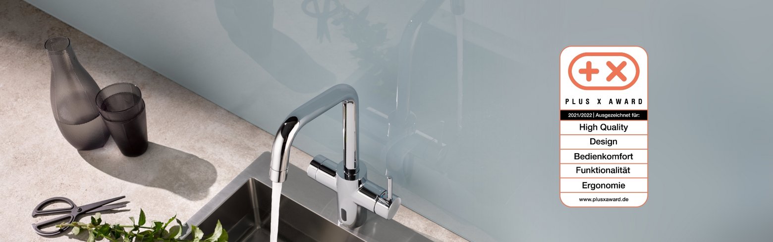 SCHELL GRANDIS E kitchen tap a five-times winner with the Plus X Award ...